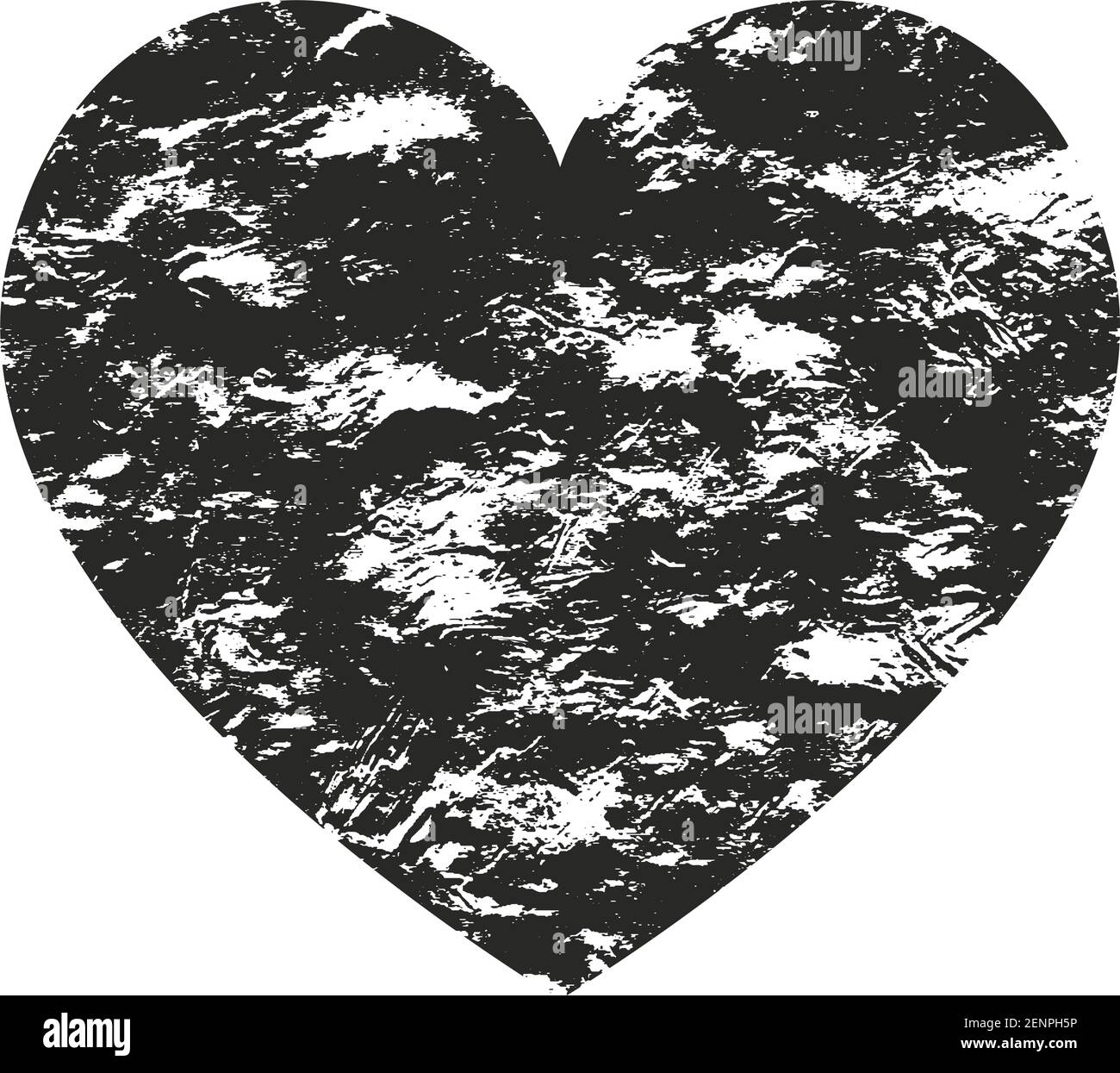 Isolated distress grunge heart with concrete texture. Element for ...