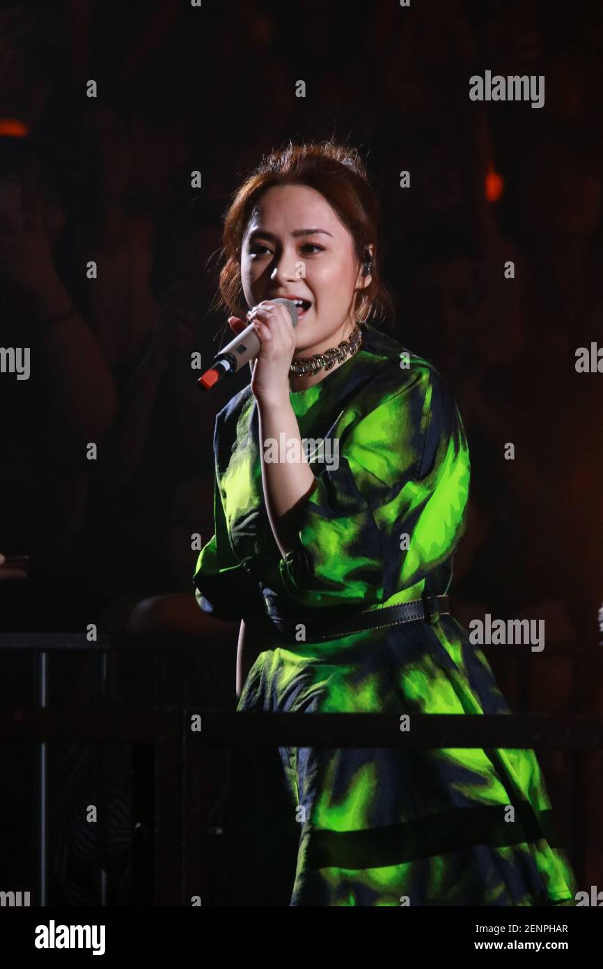 Gillian Chung of Hong Kong Cantopop duo Twins appear and sing at a ...