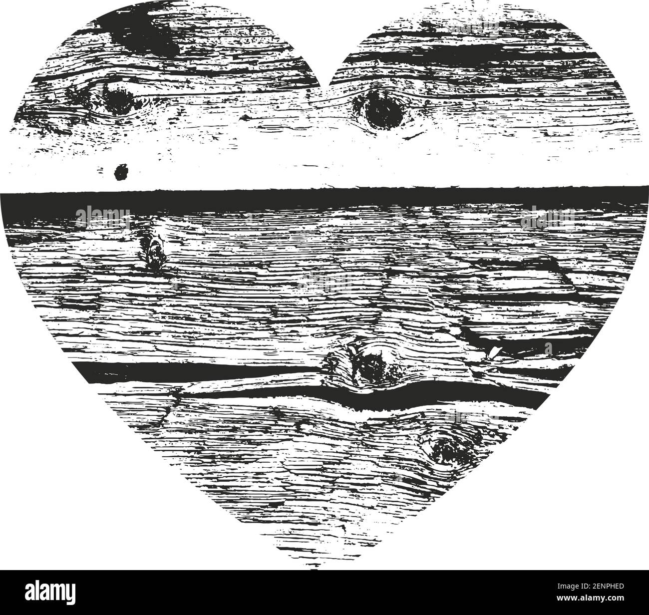 Isolated distress grunge heart with wooden texture. Element for ...