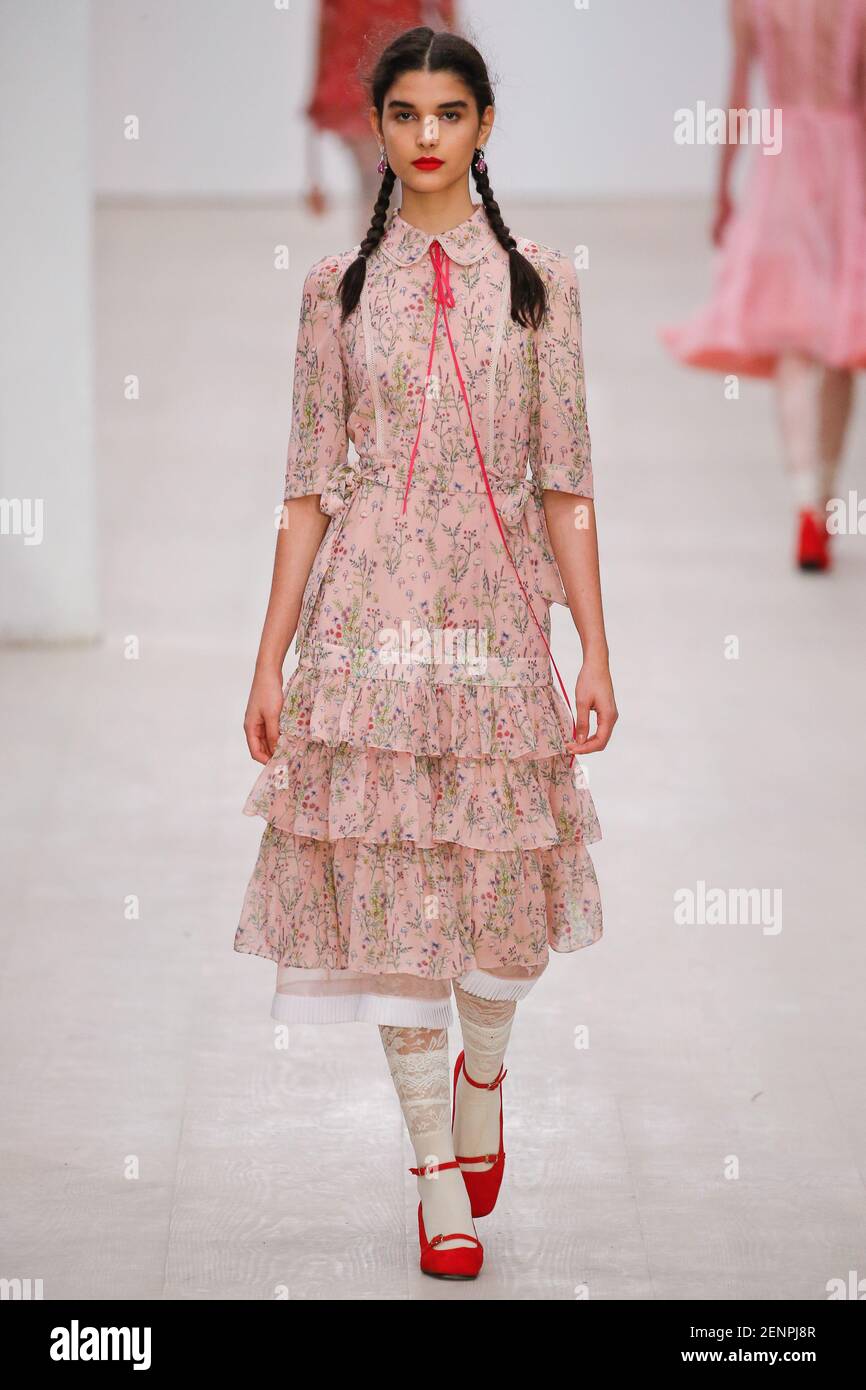 Model walking on the runway Bora Aksu Fashion Show during New York ...