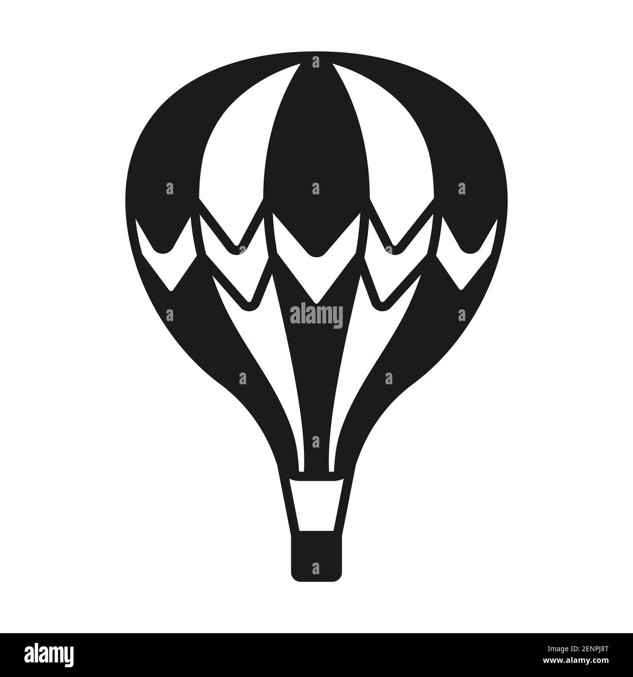 Hot air balloon or balloon flight vector icon for apps and website ...