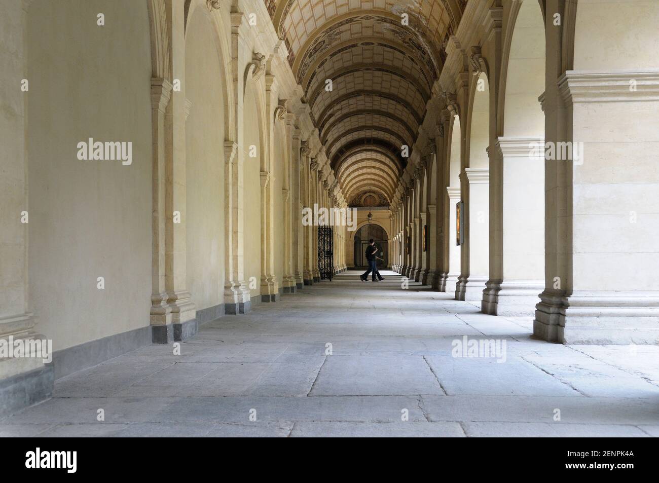 Arched walkways in the courtyard, Museum of Fine Art Stock Photo - Alamy