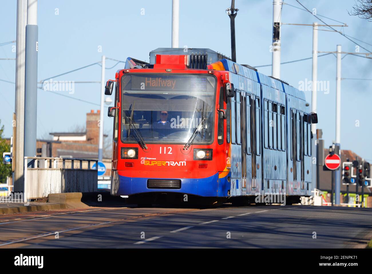 Super tram operating in Sheffield, South Yorkshire,UK Stock Photo - Alamy