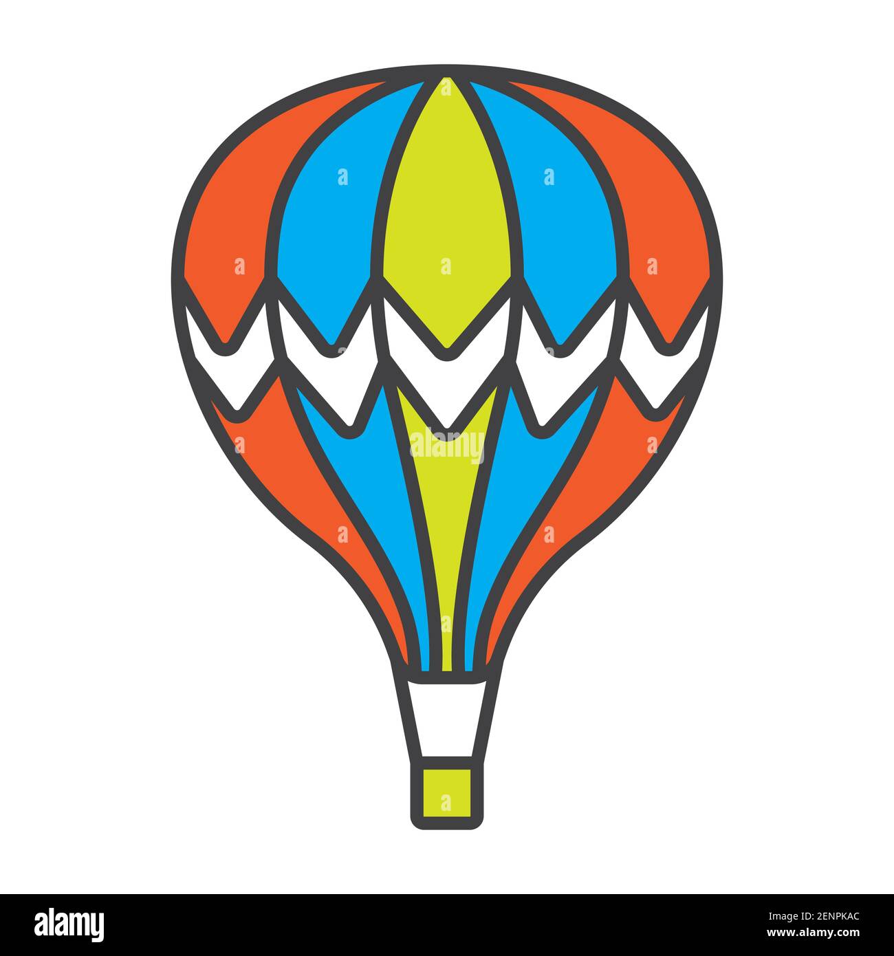 Hot air balloon vector colorful icon for apps and website Stock Vector ...