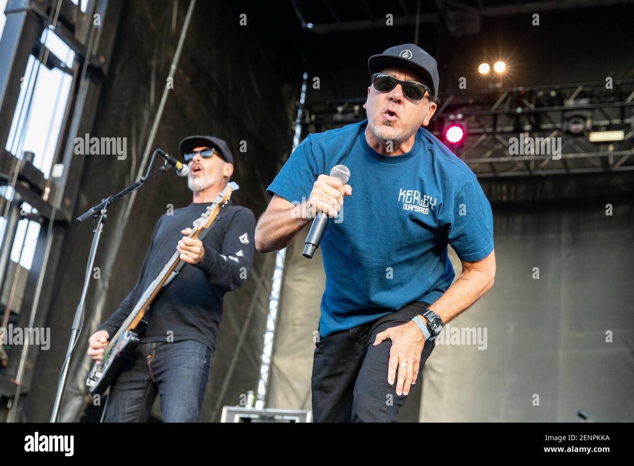 Randy Bradbury and Jim Lindberg of Pennywise during the Riot Fest Music ...