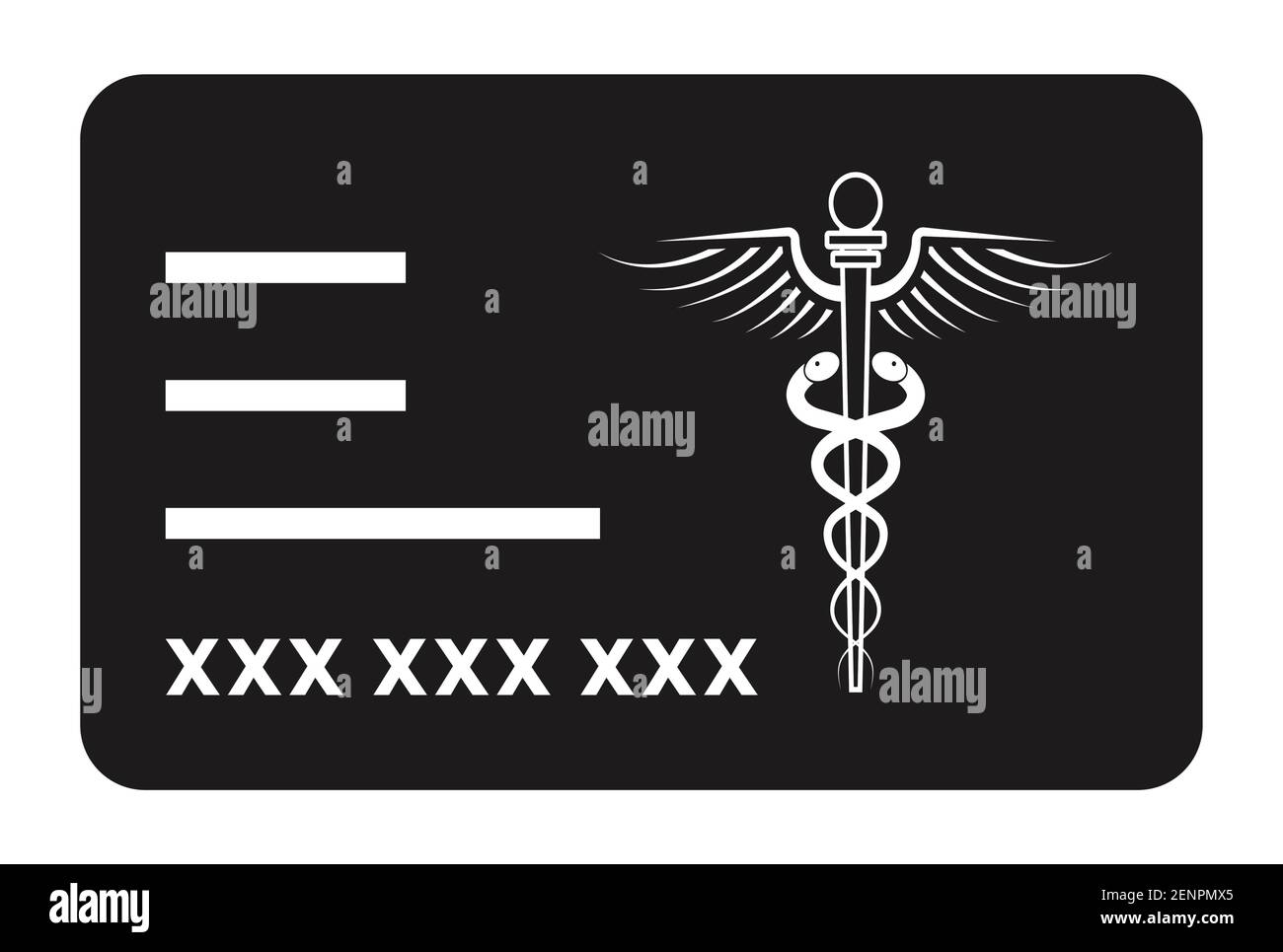 Medical health insurance card flat vector icon for apps or website ...