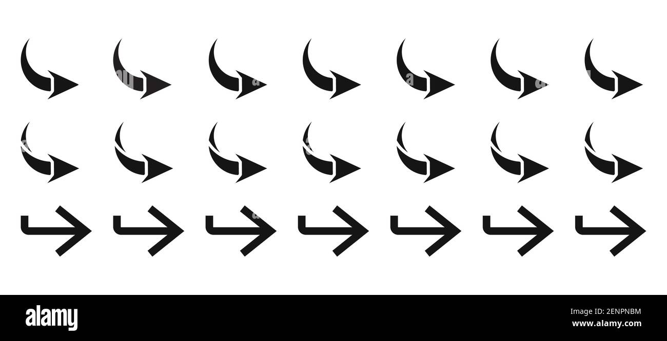 Flat vector icon a arrows sign, arrow symbol set for apps or website ...