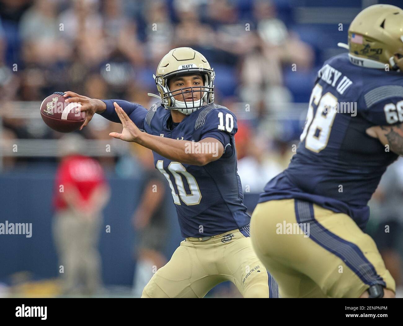 September 14, 2019: Navy Midshipmen quarterback Malcolm Perry (10 ...