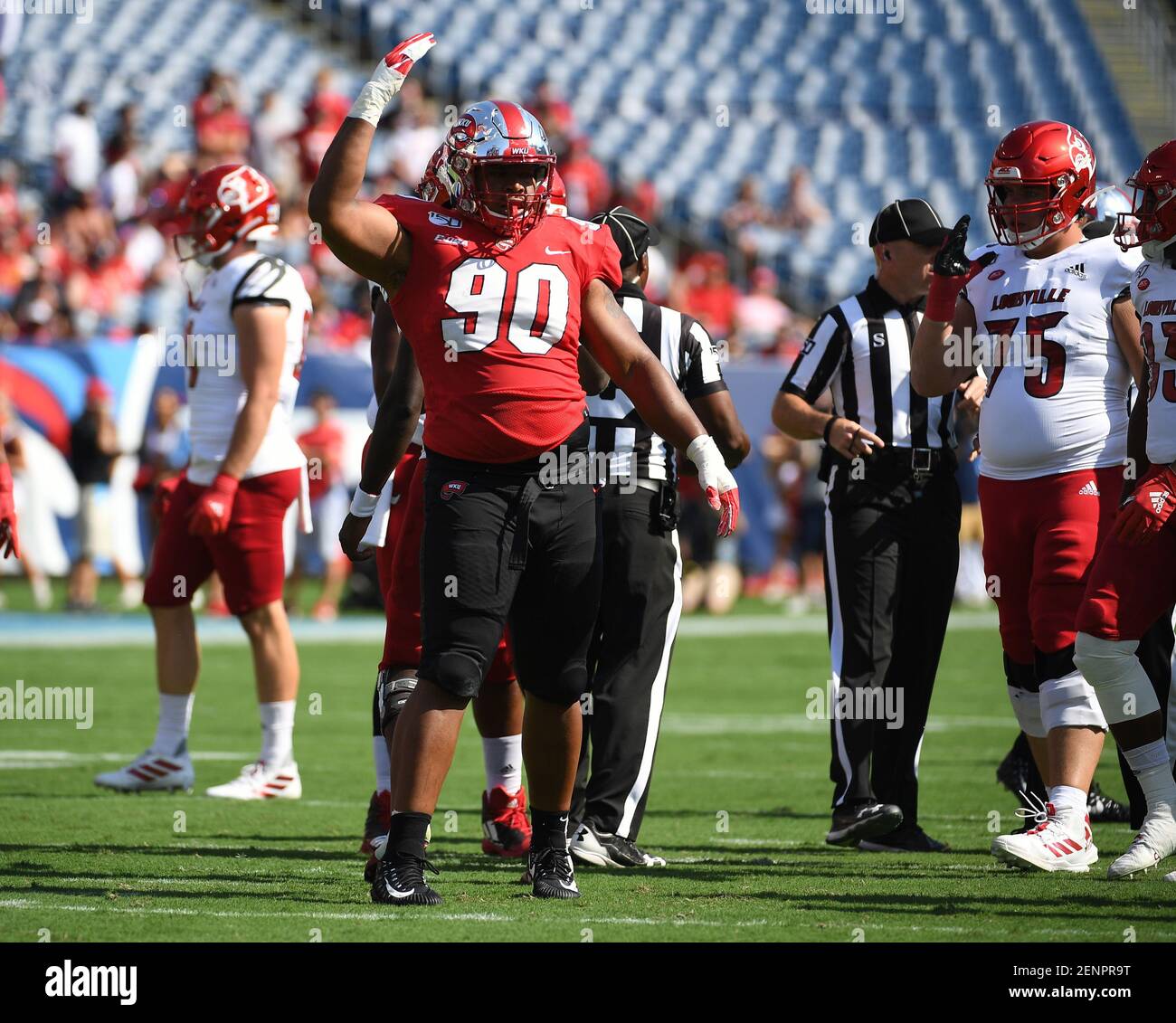 September 14, 2019: Western Kentucky Hilltoppers defensive lineman ...