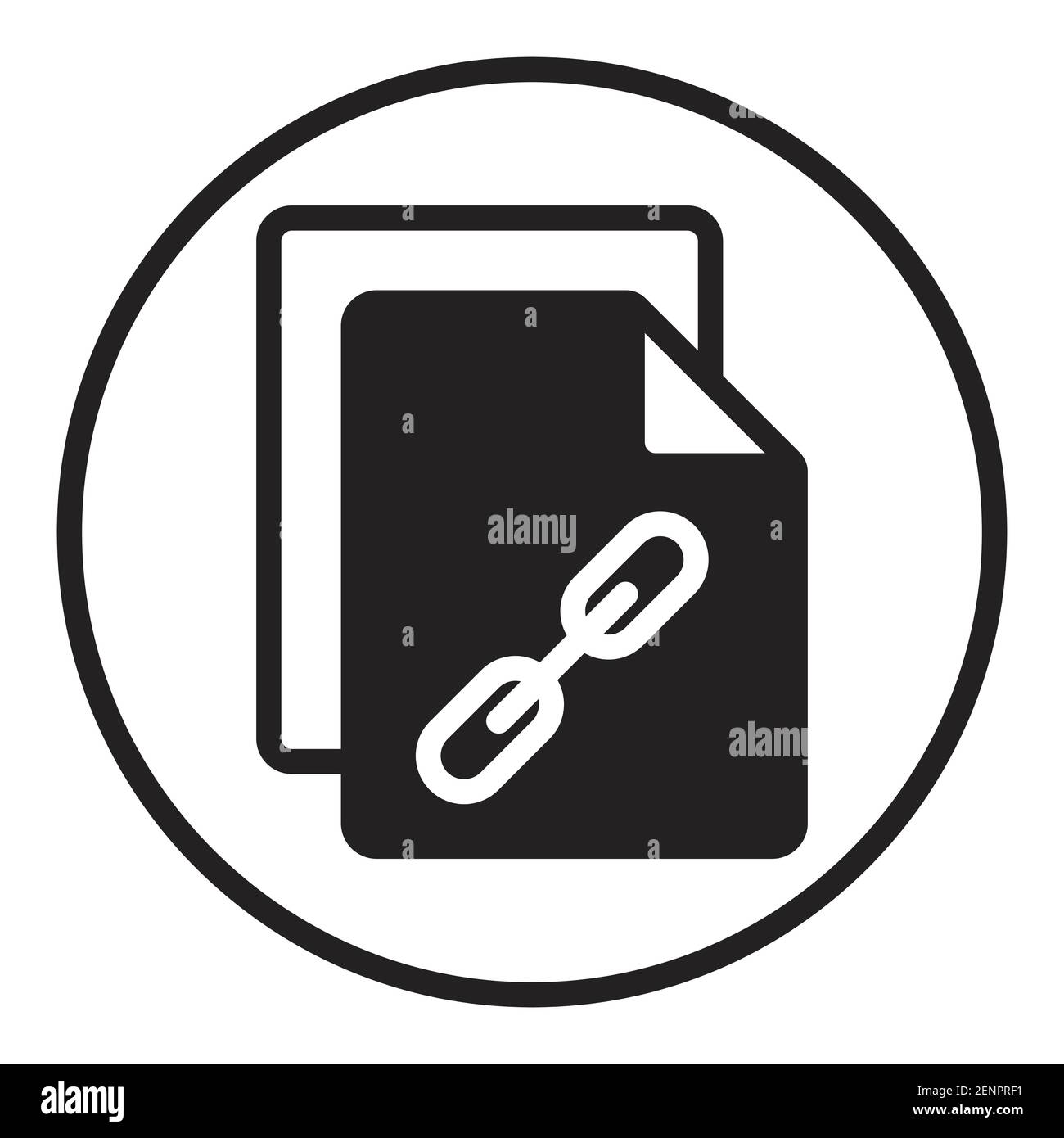 Rounded the a copy links flat vector icon for apps and websites Stock ...