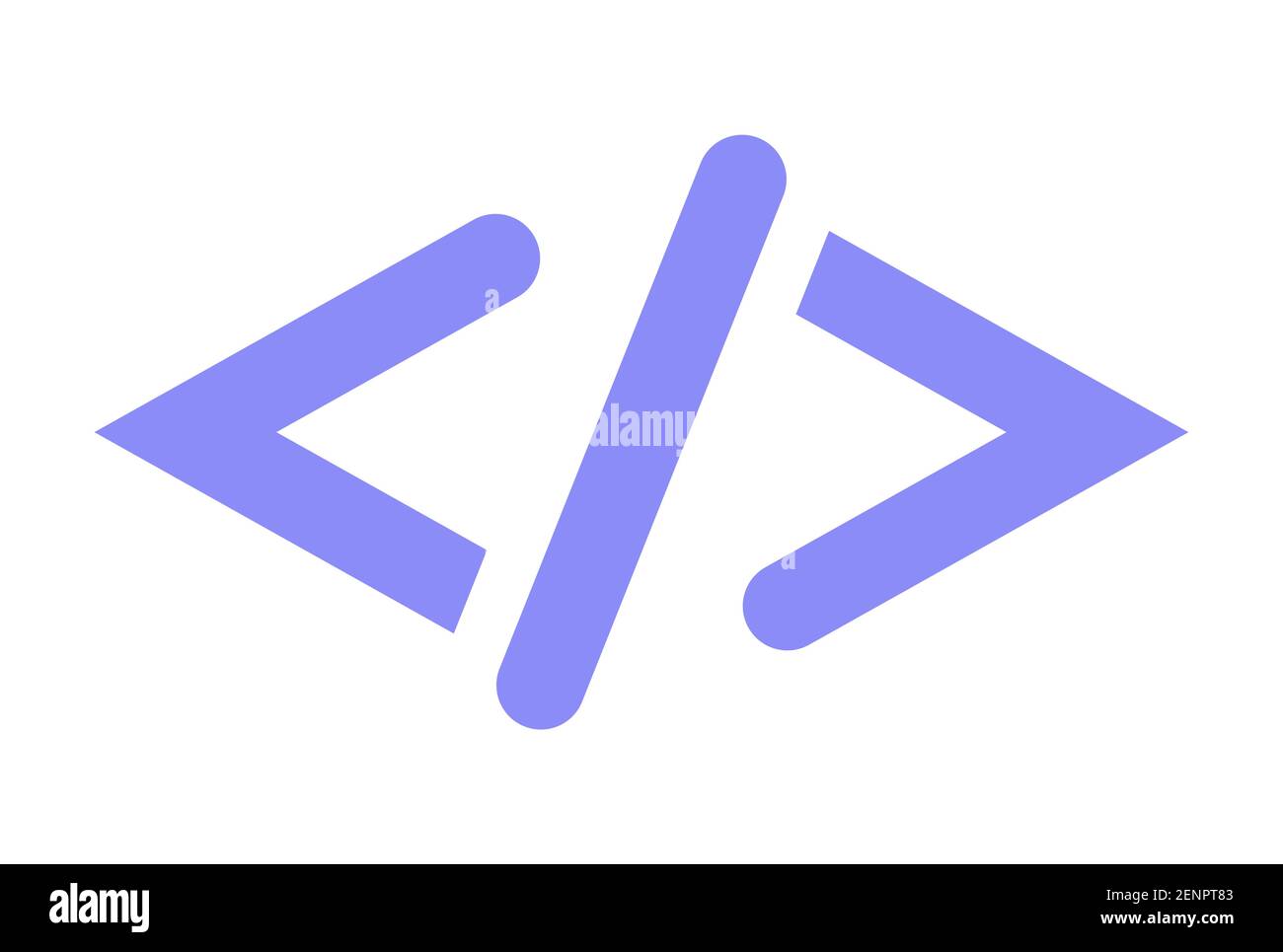 Hypertext Markup Language Html Code Angle Bracket Icon For Apps And Website Stock Vector Image