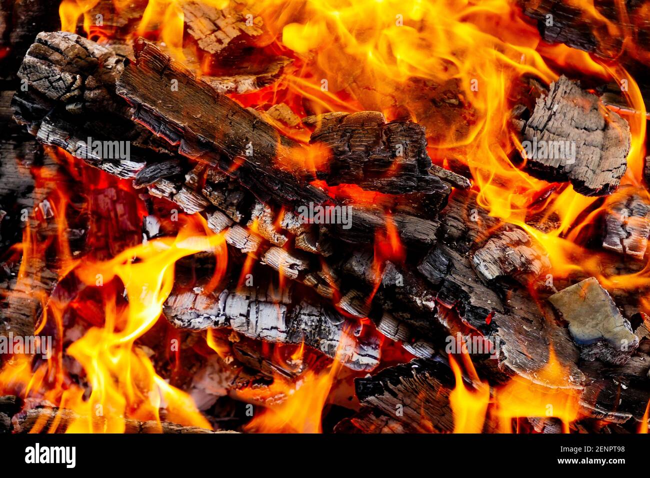 Burning wood, close-up view, France Stock Photo - Alamy
