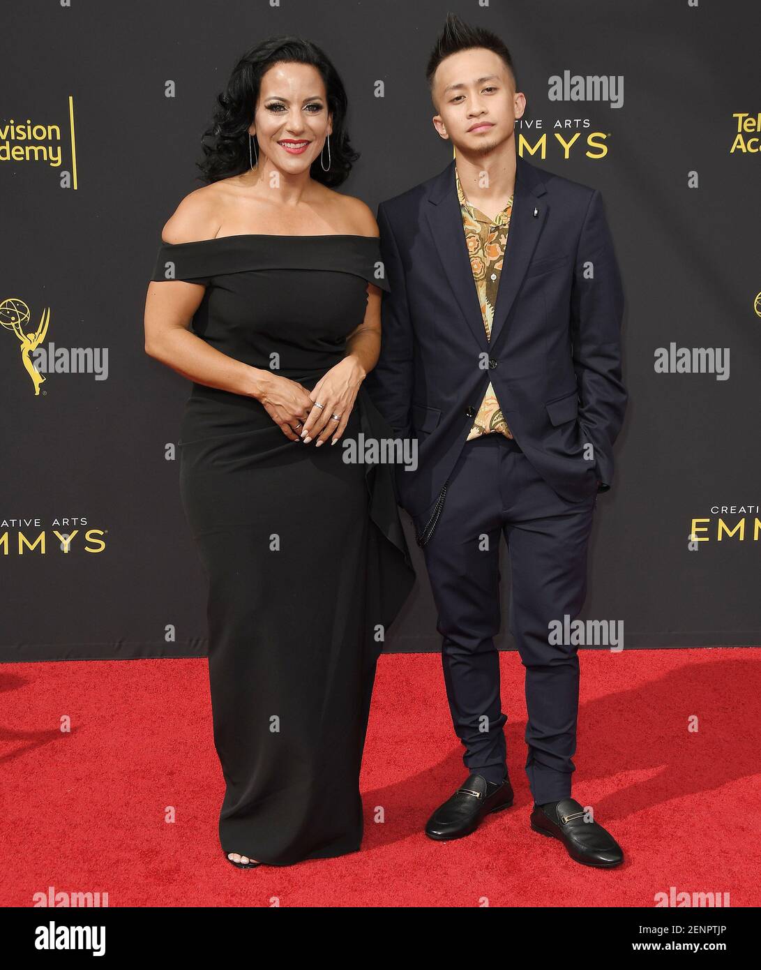 (L-R) Cheyenne Kibblewhite and Melvin TimTim arrives at the 2019 ...