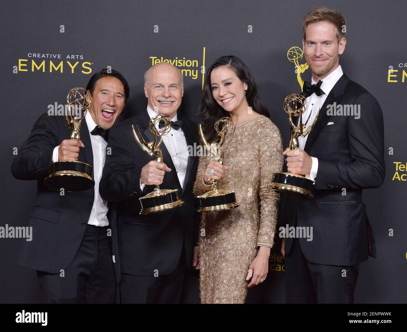 (L-R) Jimmy Chin, Bob Eisenhardt, Elizabeth Chai Vasarhelyi and Clair ...