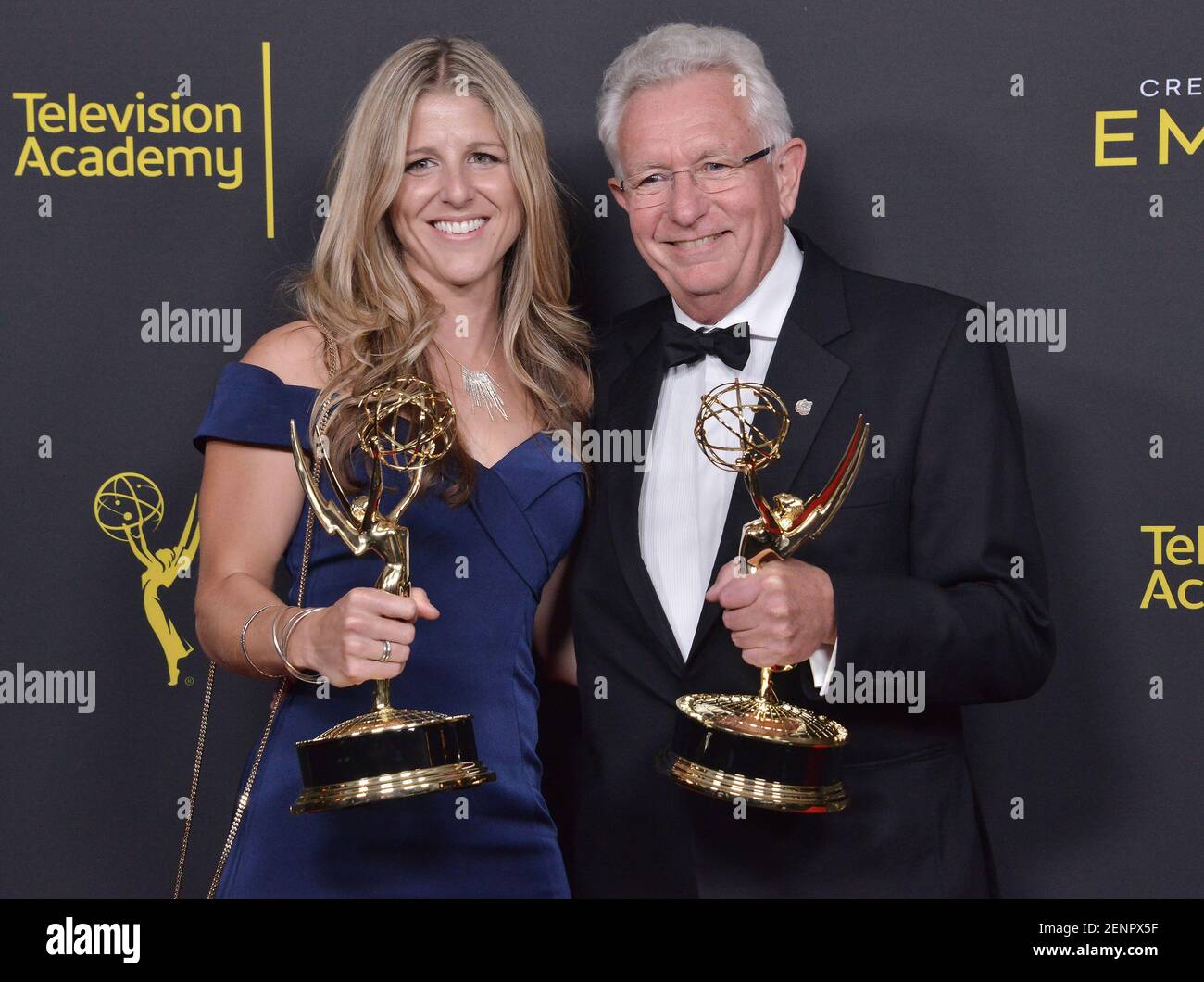 Sophie Lanfear and Keith Scholey, winners for outstanding documentary ...
