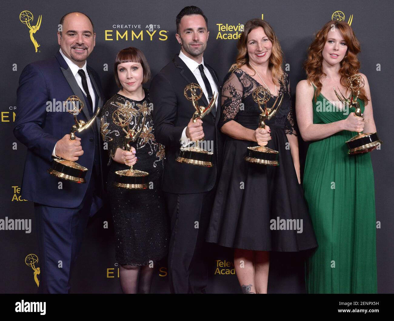 Louie Zakarian, Amy Tagliamonti, Jason Milani, Rachel Pagani, Sarah Egan and Young Beck, winners ...