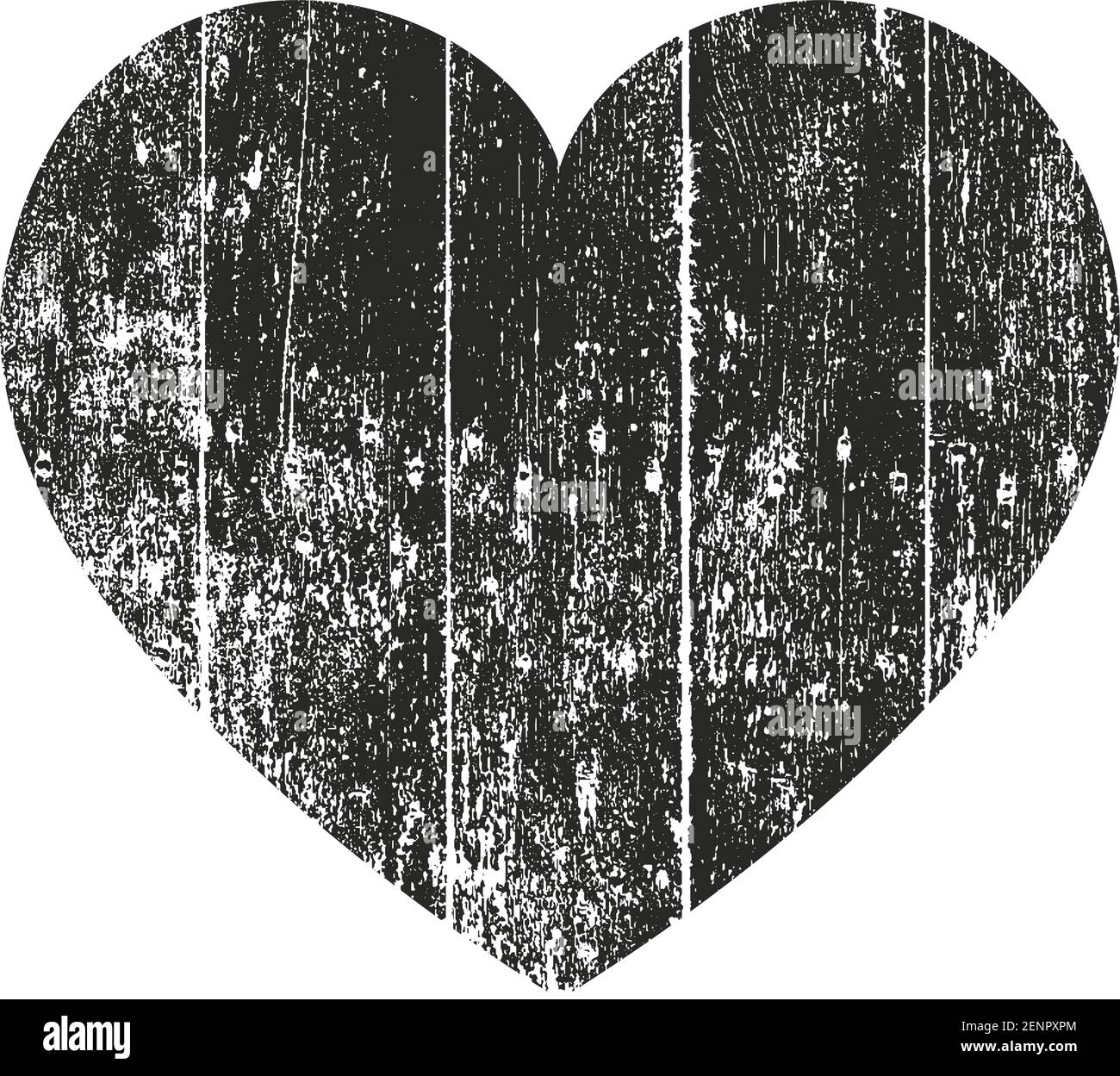 Isolated distress grunge heart with wooden texture. Element for ...