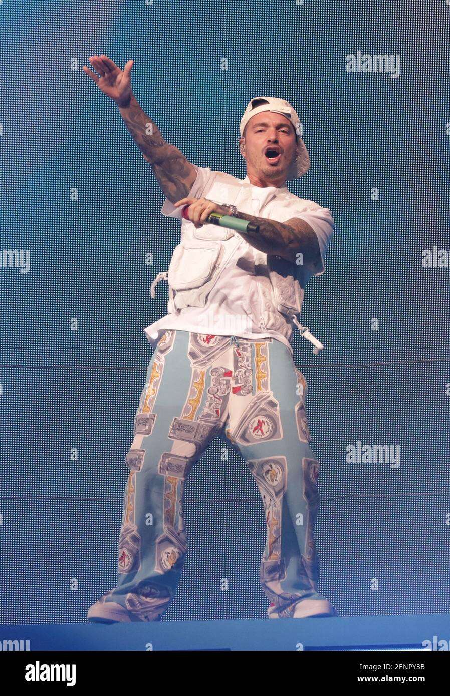 MIAMI, FL - SEPTEMBER 14: J Balvin performs during his "ARCOIRIS" tour ...