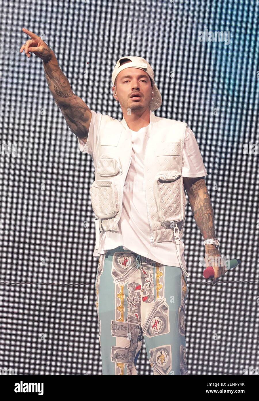 MIAMI, FL - SEPTEMBER 14: J Balvin performs during his "ARCOIRIS" tour ...
