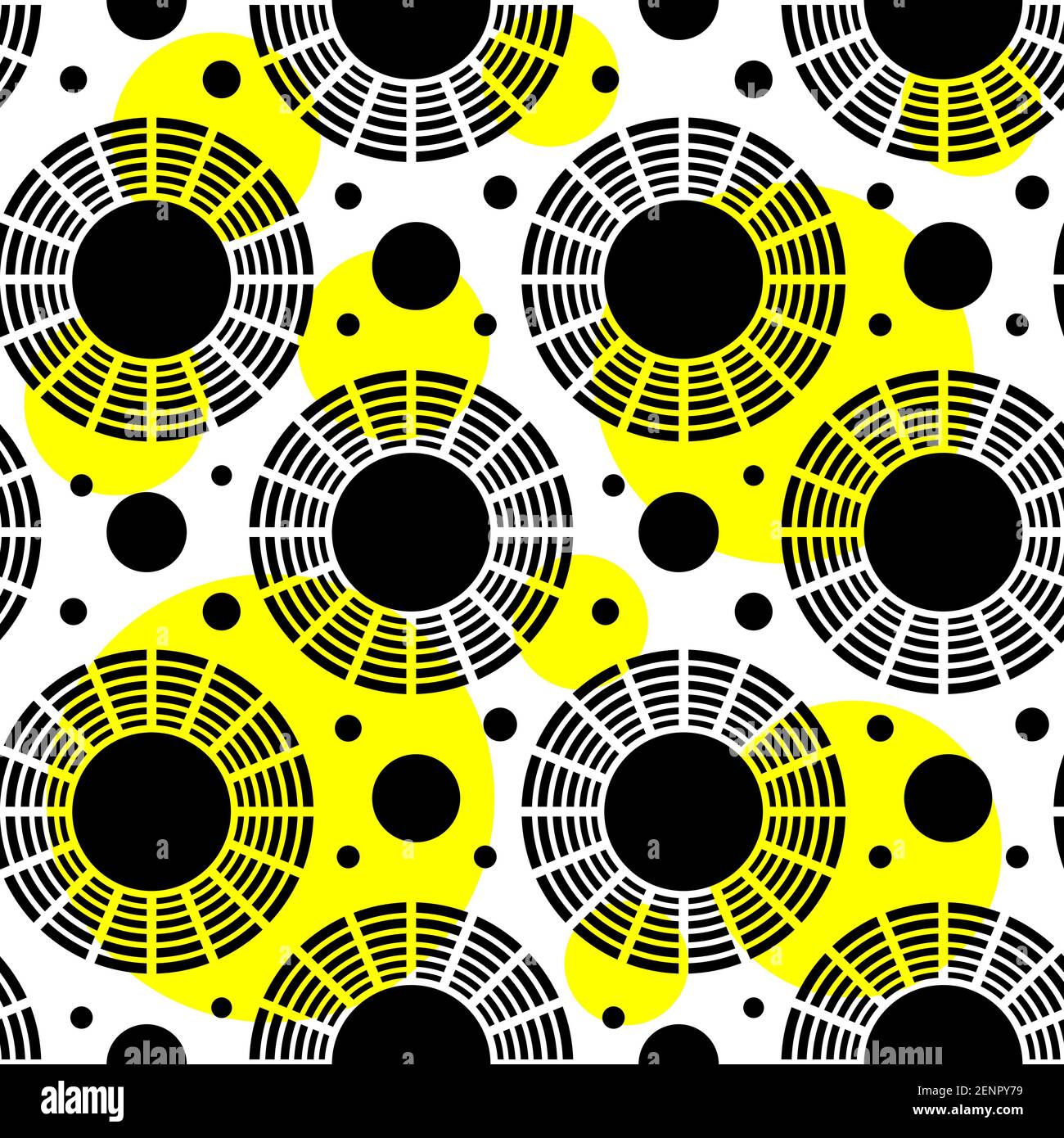 Abstract geometric seamless pattern with circles. Vector illustration ...