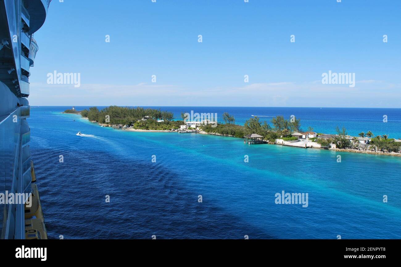 Caribbean scenic view. Beautiful landscape in Nassau, Bahamas Stock ...