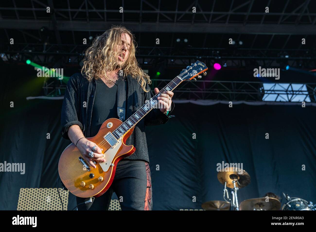 Adam Slack of The Struts during the Riot Fest Music Festival at Douglas ...
