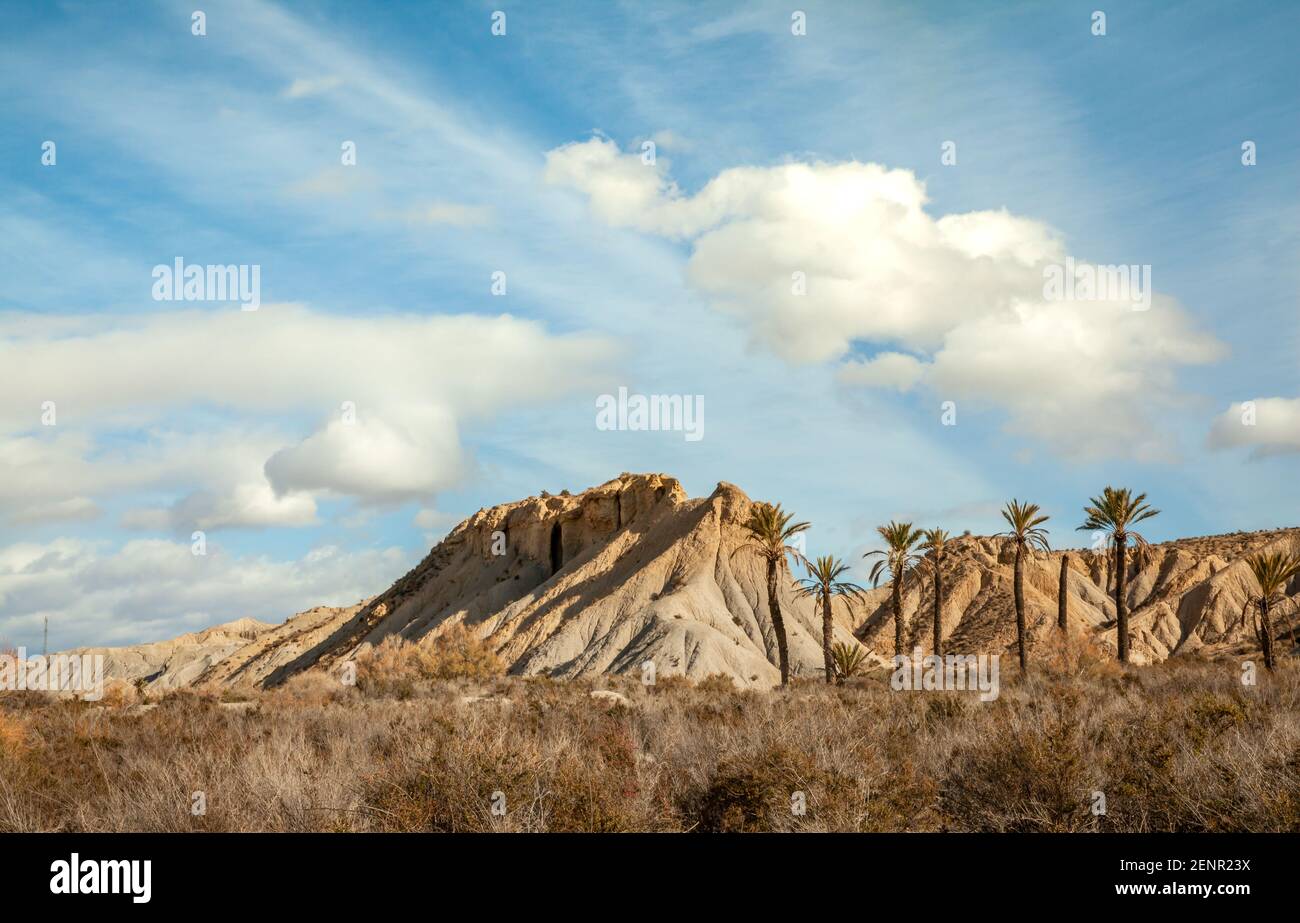 Hills landscape of the Tabernas desert Almeria Spain Nature Adventure ...