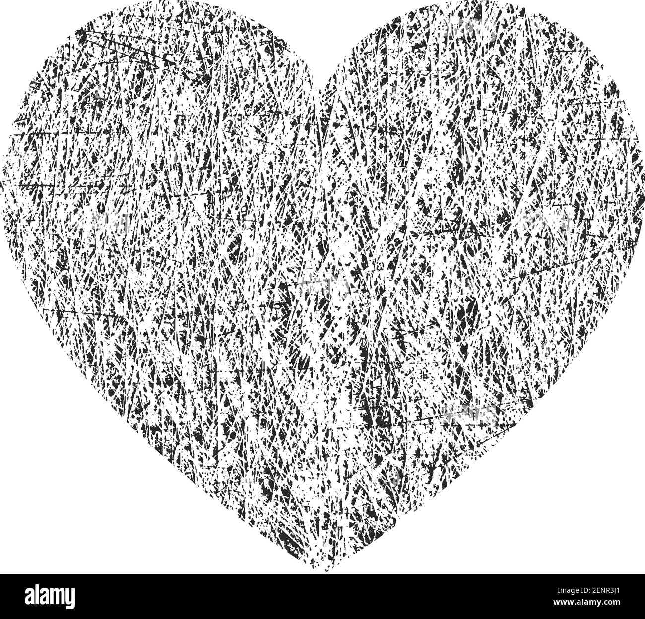 Isolated distress grunge heart with fabric texture. Element for ...