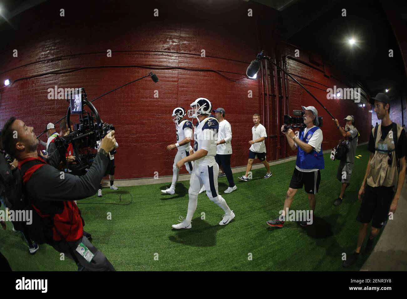 September 15, 2019 Los Angeles Rams quarterback Jared Goff #16 walks ...