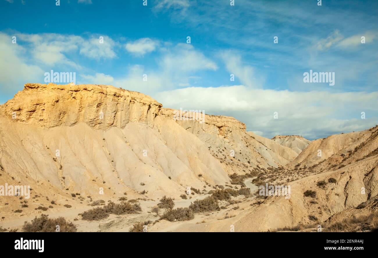 Hills landscape of the Tabernas desert Almeria Spain Nature Adventure ...