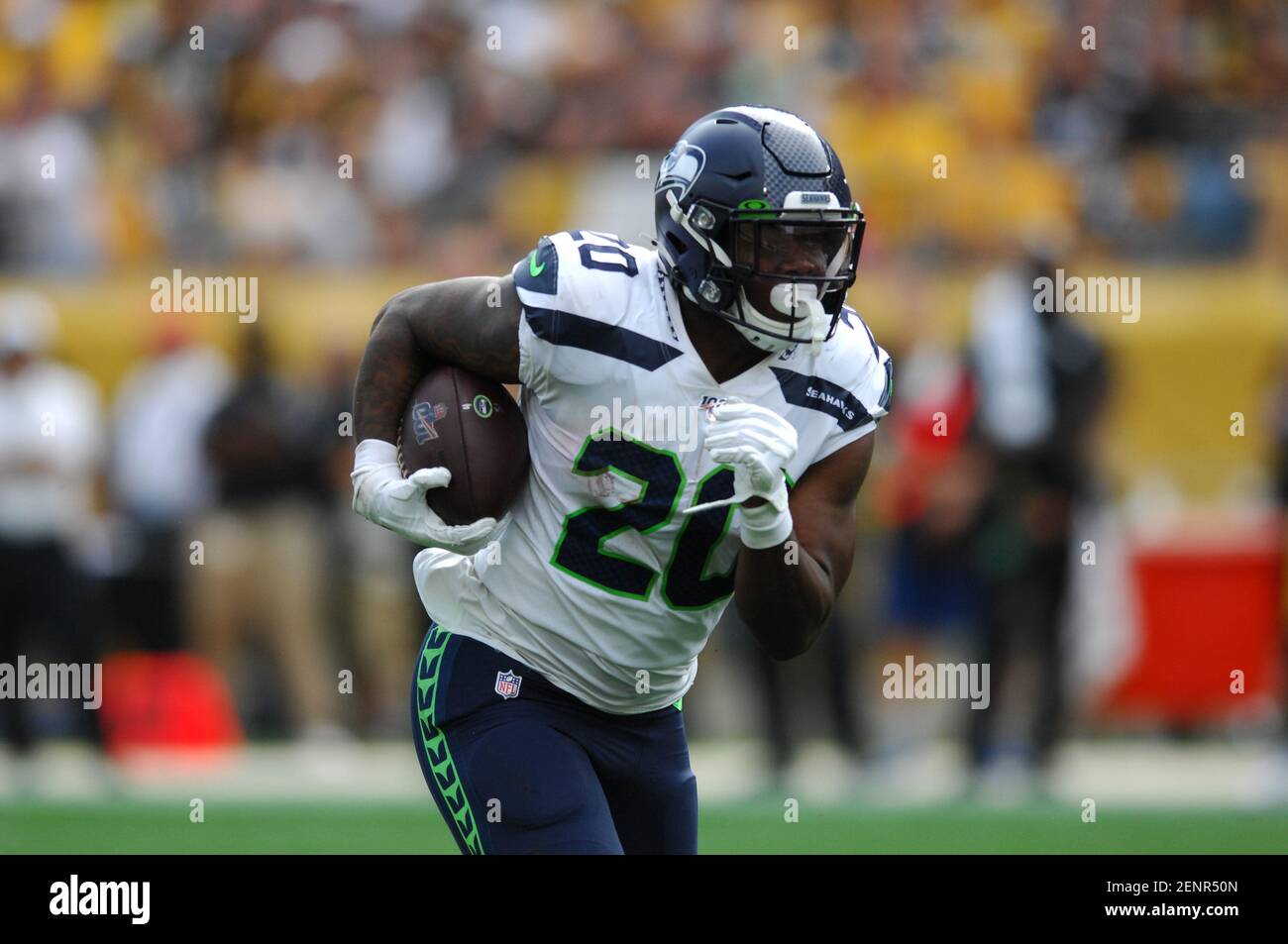 September 15th, 2019: Rashaad Penny #20 during the Pittsburgh Steelers ...