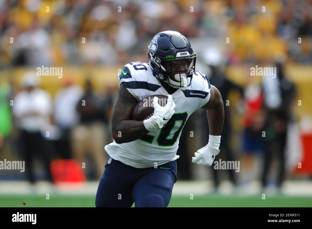 September 15th, 2019: Rashaad Penny #20 during the Pittsburgh Steelers ...