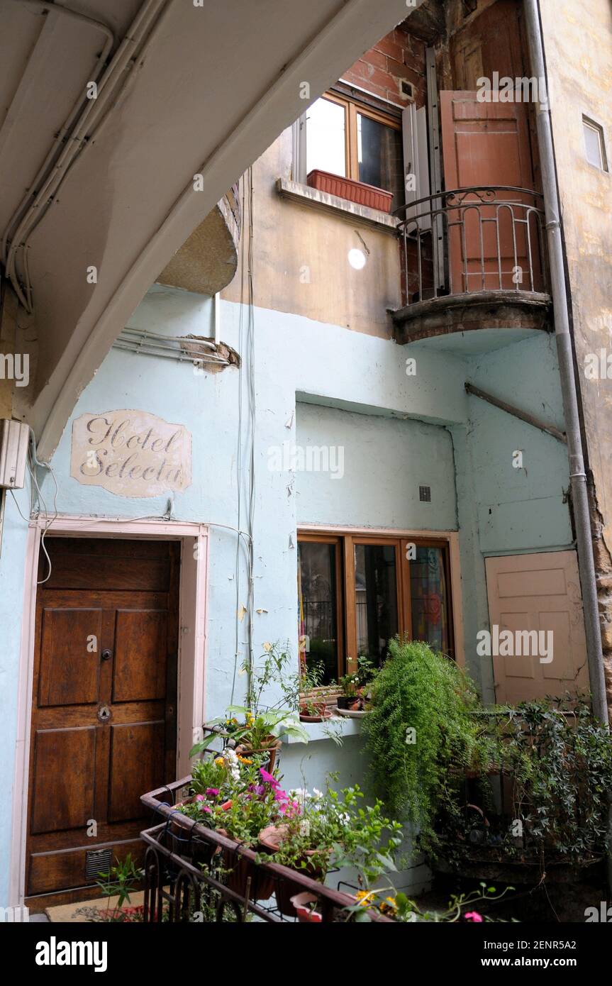 Hotel Selecta courtyard Stock Photo - Alamy