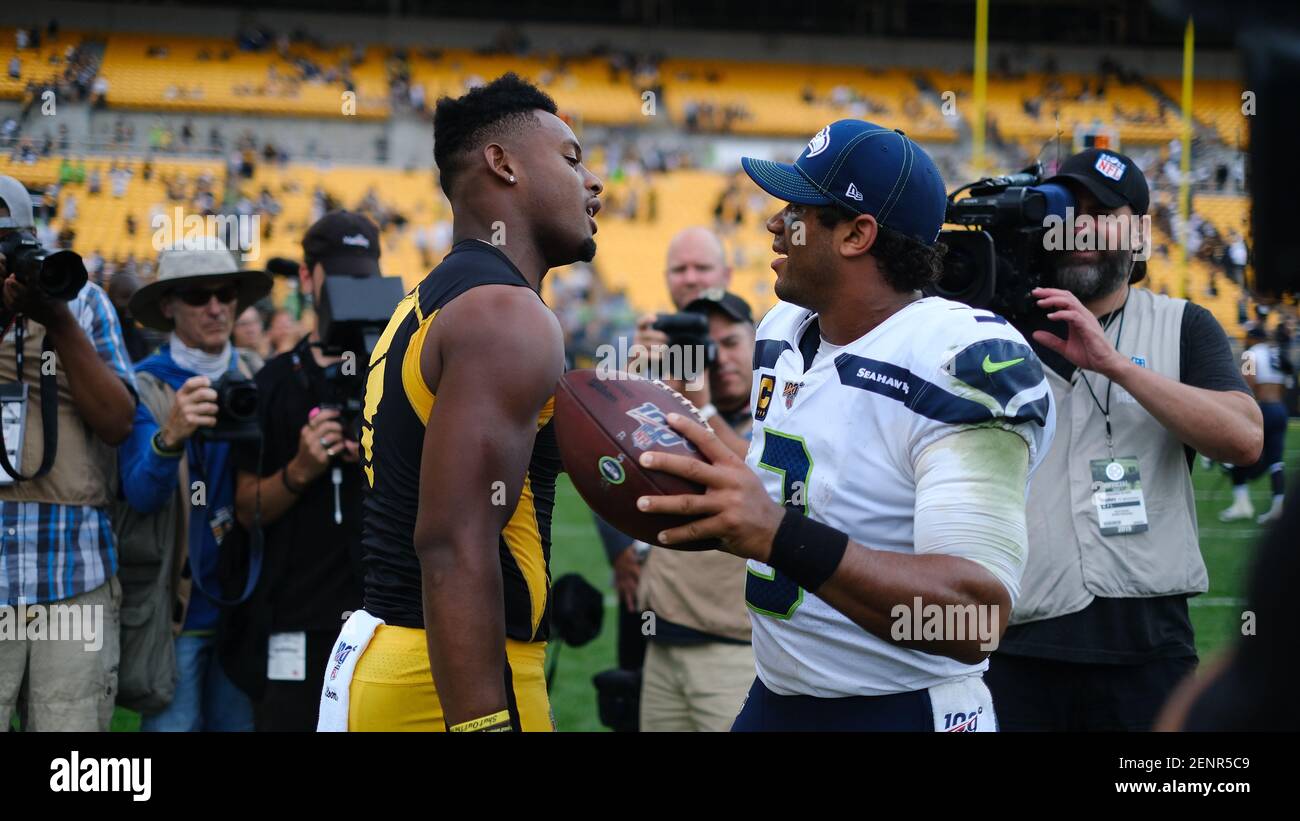 September 15th, 2019: JuJu Smith-Schuster #19, and Russell Wilson #3 ...