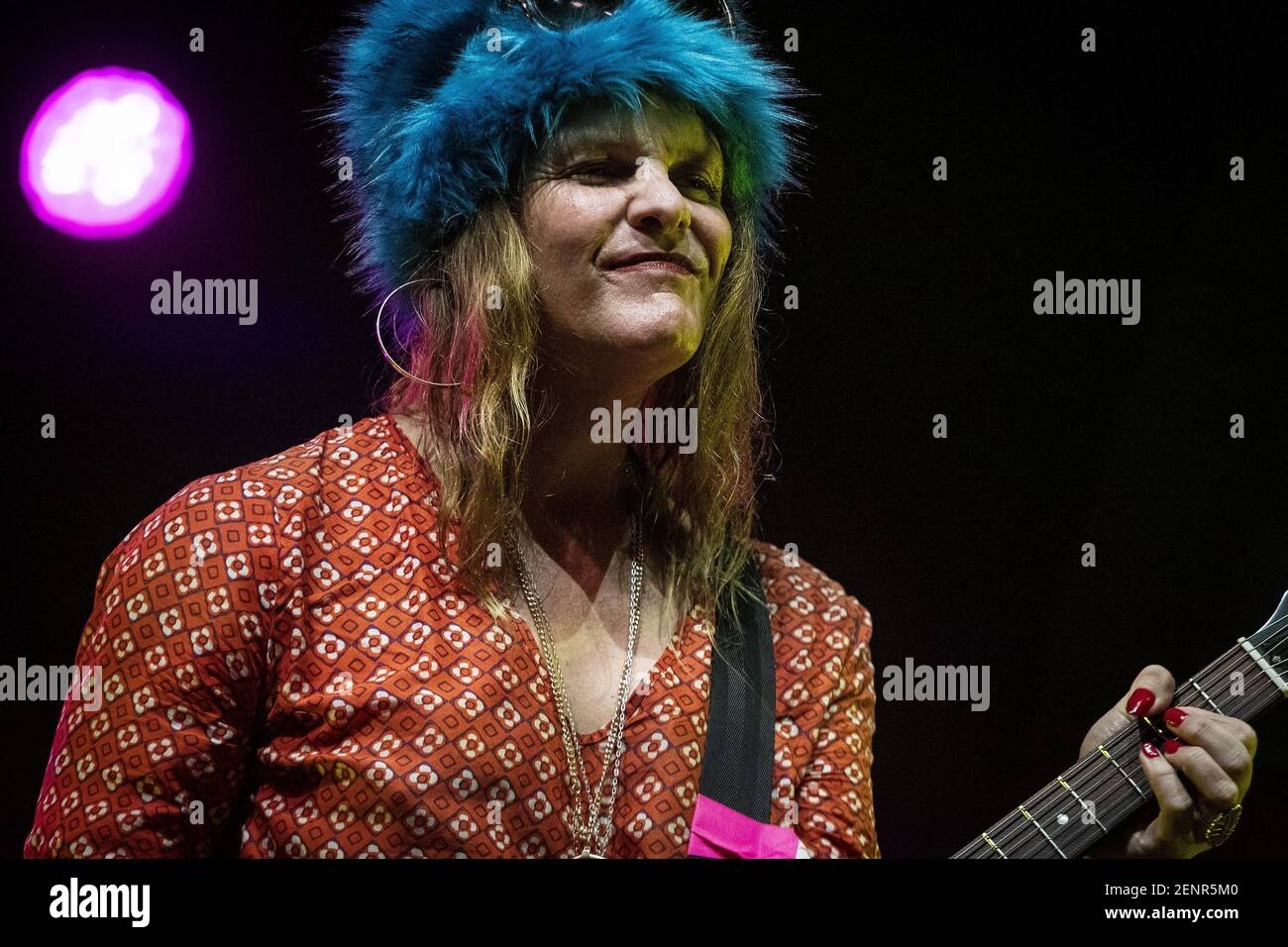 Erica Dawn Lyle of Bikini Kill performs in Douglas Park during Riot ...