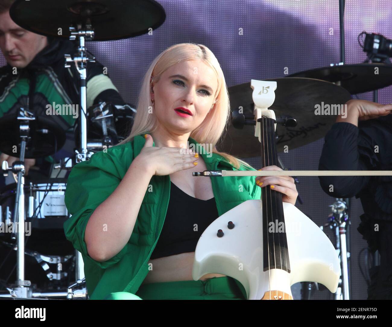 Grace Chatto of British Electro Pop band Clean Bandit performs live on ...