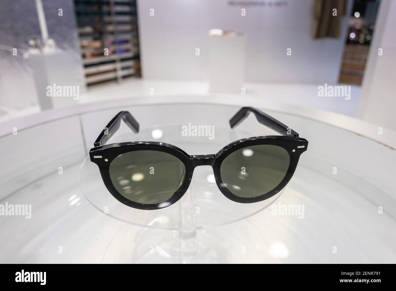 The Huawei x Gentle Monster smart glasses is shown and on sale at a ...