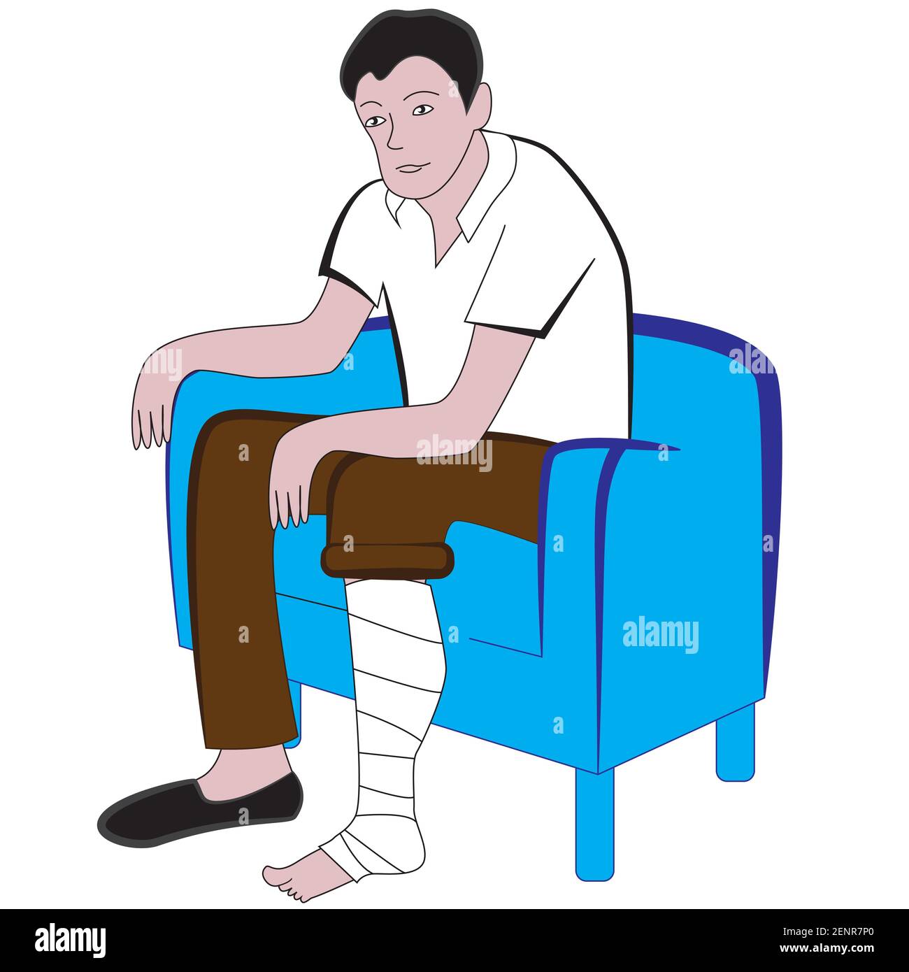 Man tied to chair Stock Vector Images - Alamy