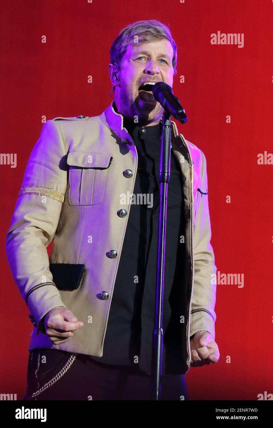Kian Egan of an Irish Pop vocal group (Westlife) performs live on stage ...