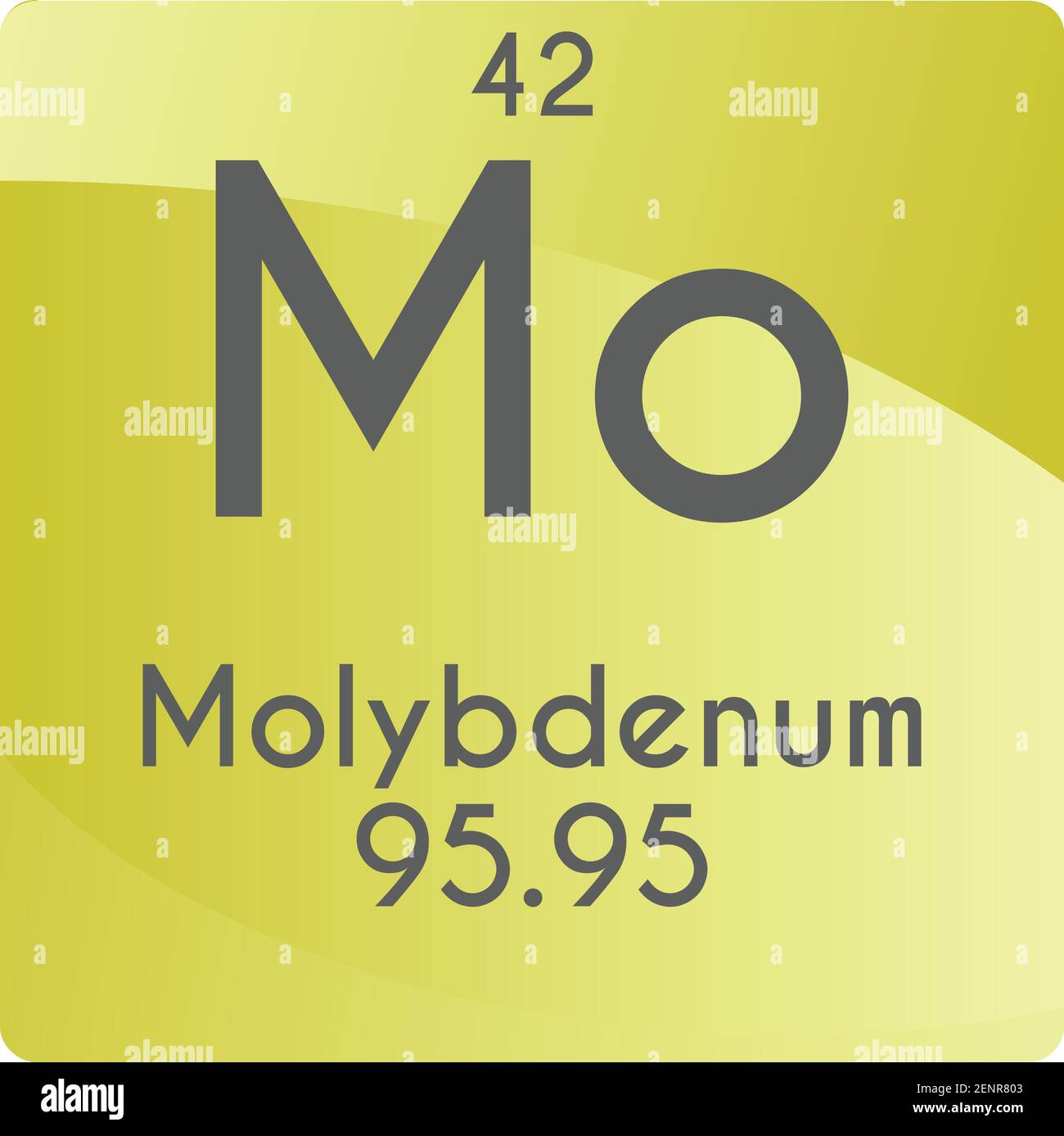 Mo Molybdenum Transition metal Chemical Element vector illustration ...