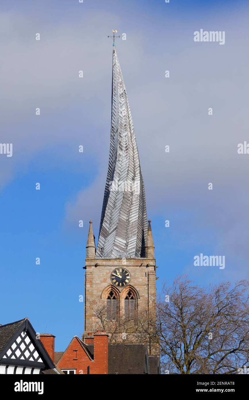 The Crooked Spire church in Chesterfield Stock Photo - Alamy