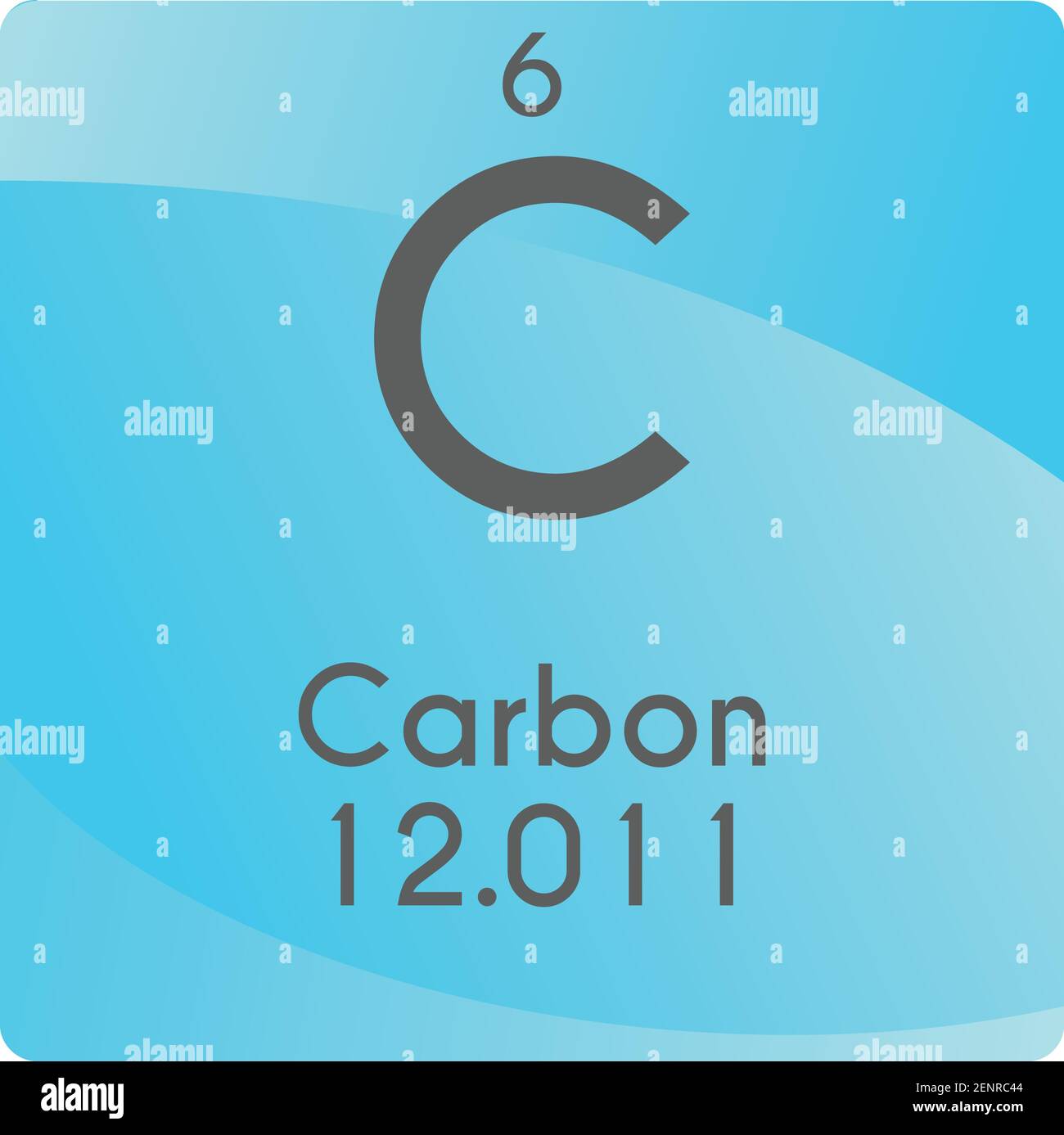 C Carbon Non reactive metal Chemical Element vector illustration ...