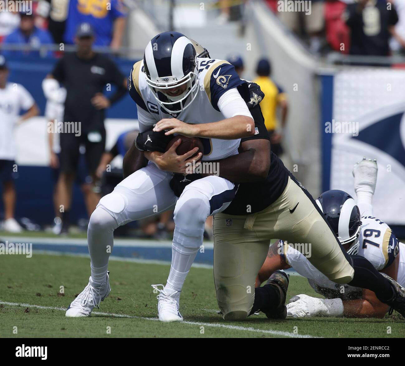 September 15, 2019 Los Angeles Rams quarterback Jared Goff (16) is ...