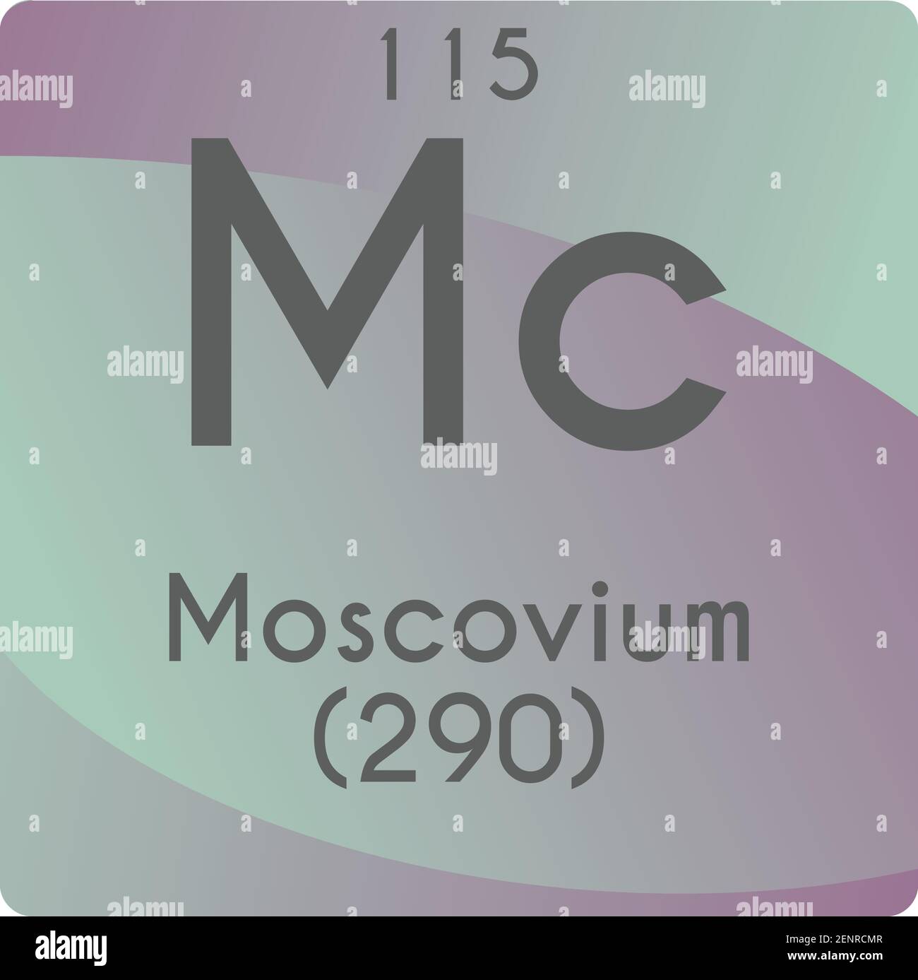 Mc Moscovium Chemical Element vector illustration diagram, with atomic ...