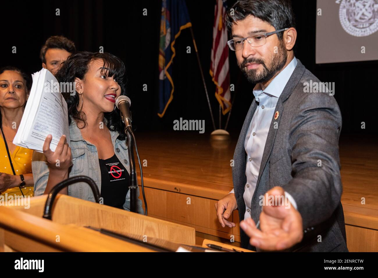Antoinette Martinez, a life-long resident of Sunset Park, hands New ...