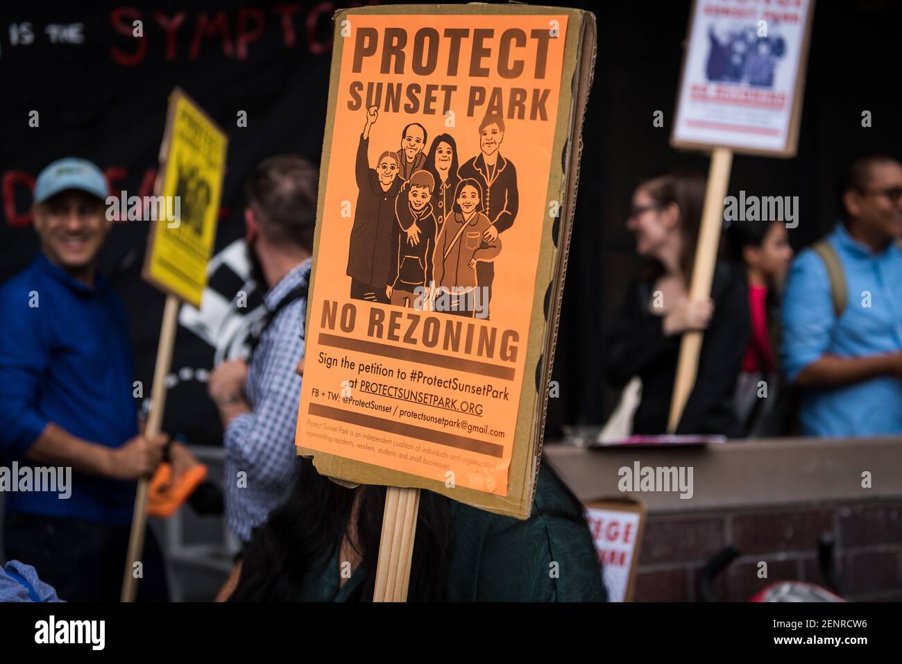 Sunset Park residents and the Protect Sunset Park coalition rally ...