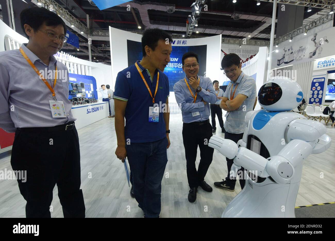 On September 17, 2019, an intelligent service robot was interacting ...