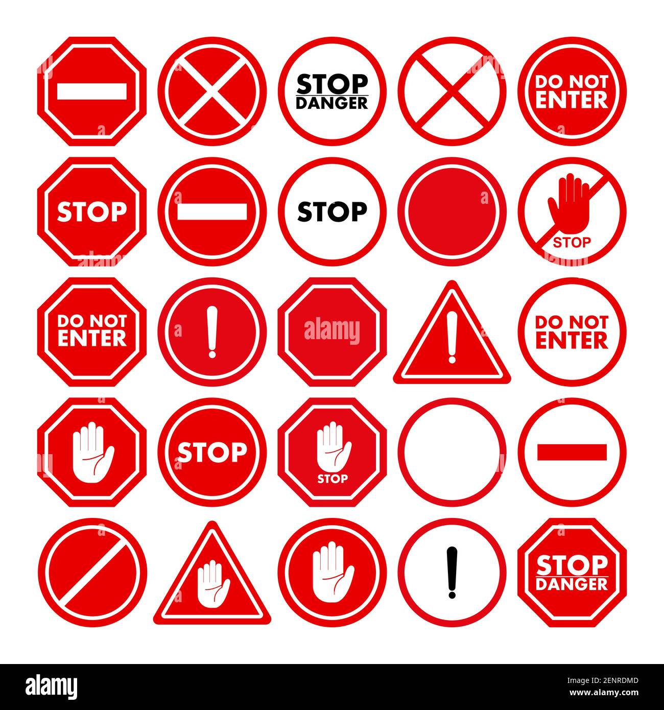 No entry warning signs Stock Vector Images - Alamy