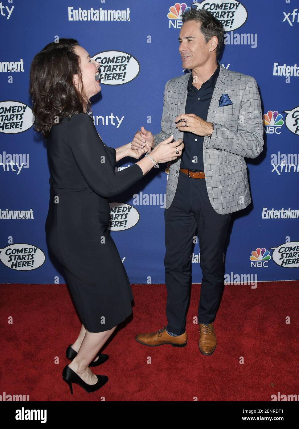 (L-R) Fran Drescher and Eric McCormack at NBC's COMEDY STARTS HERE ...