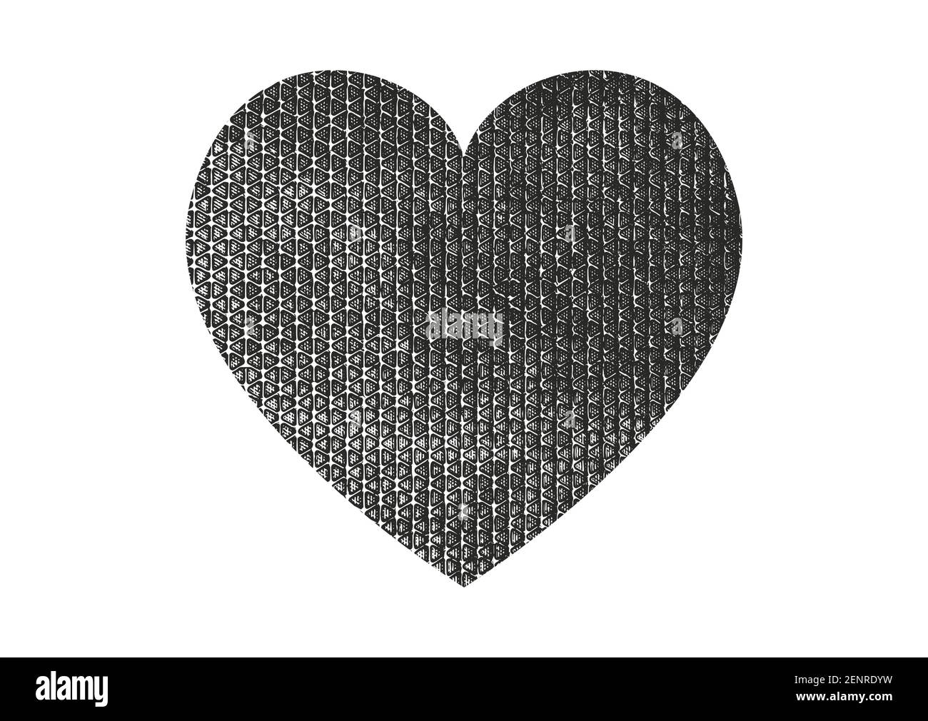 Isolated distress grunge heart with fabric texture. Element for ...